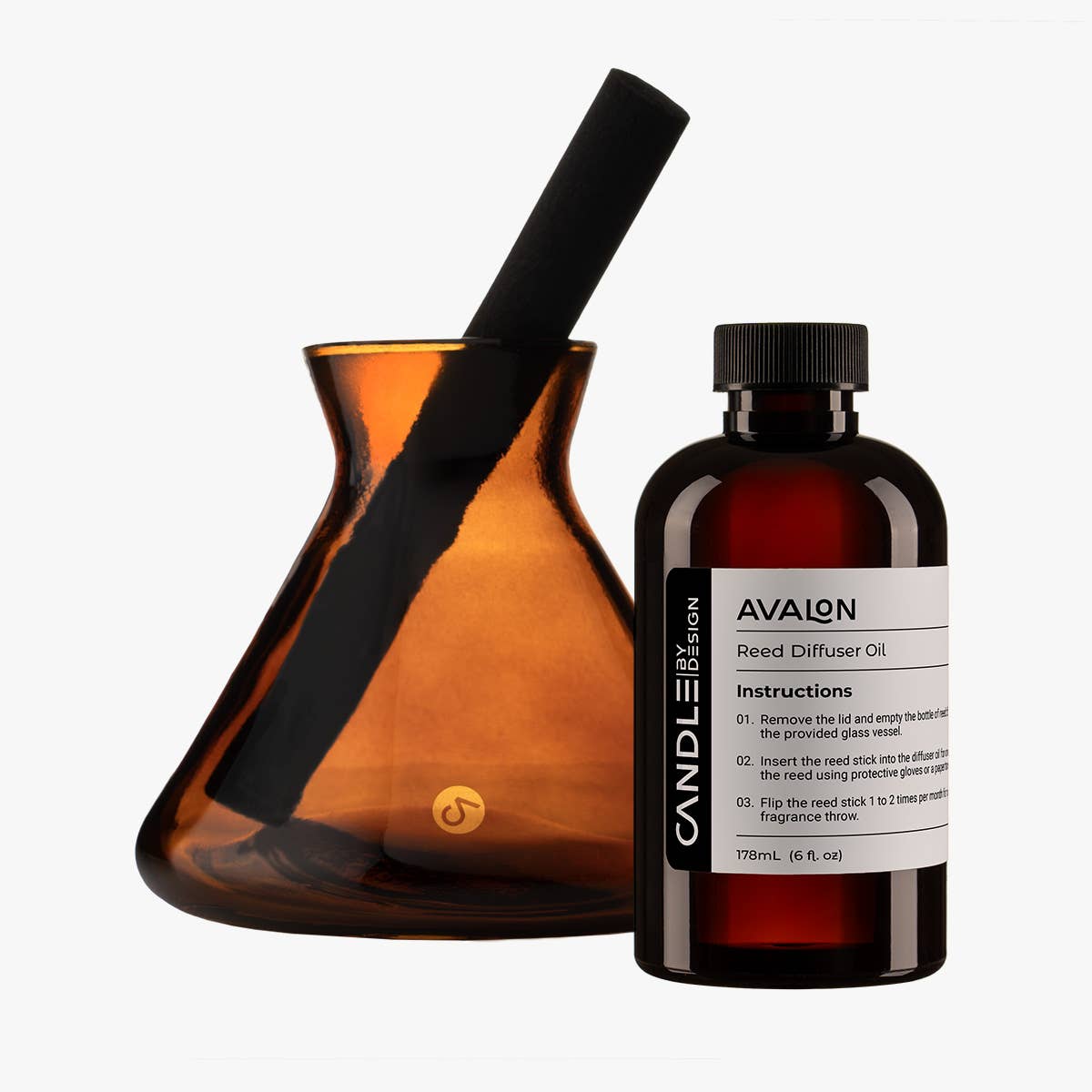 Glass Beaker Reed Diffuser with Jumbo Fiber Reed Stick: Avalon ...