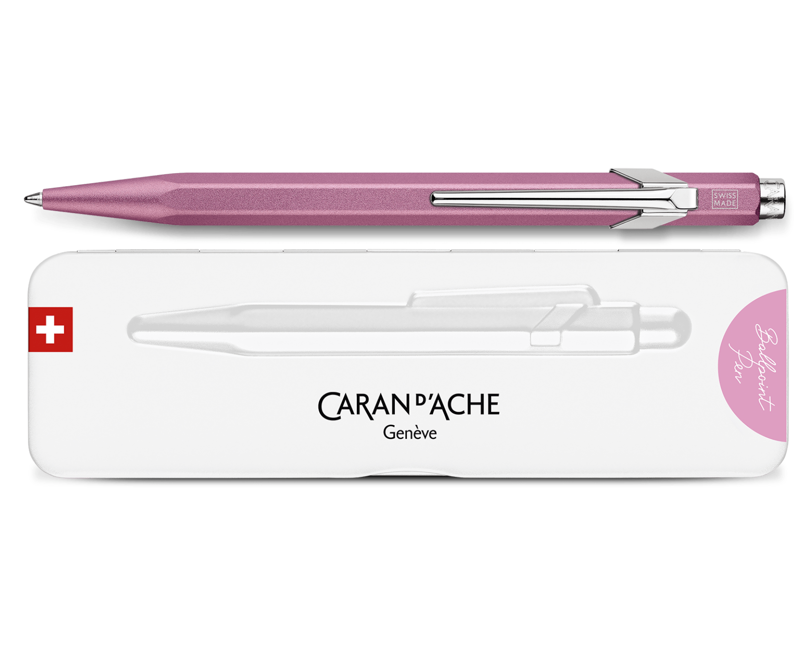 Caran d'Ache - Ballpoint Pen 949 - Colormat-x - Pink – Landmarks Unlimited
