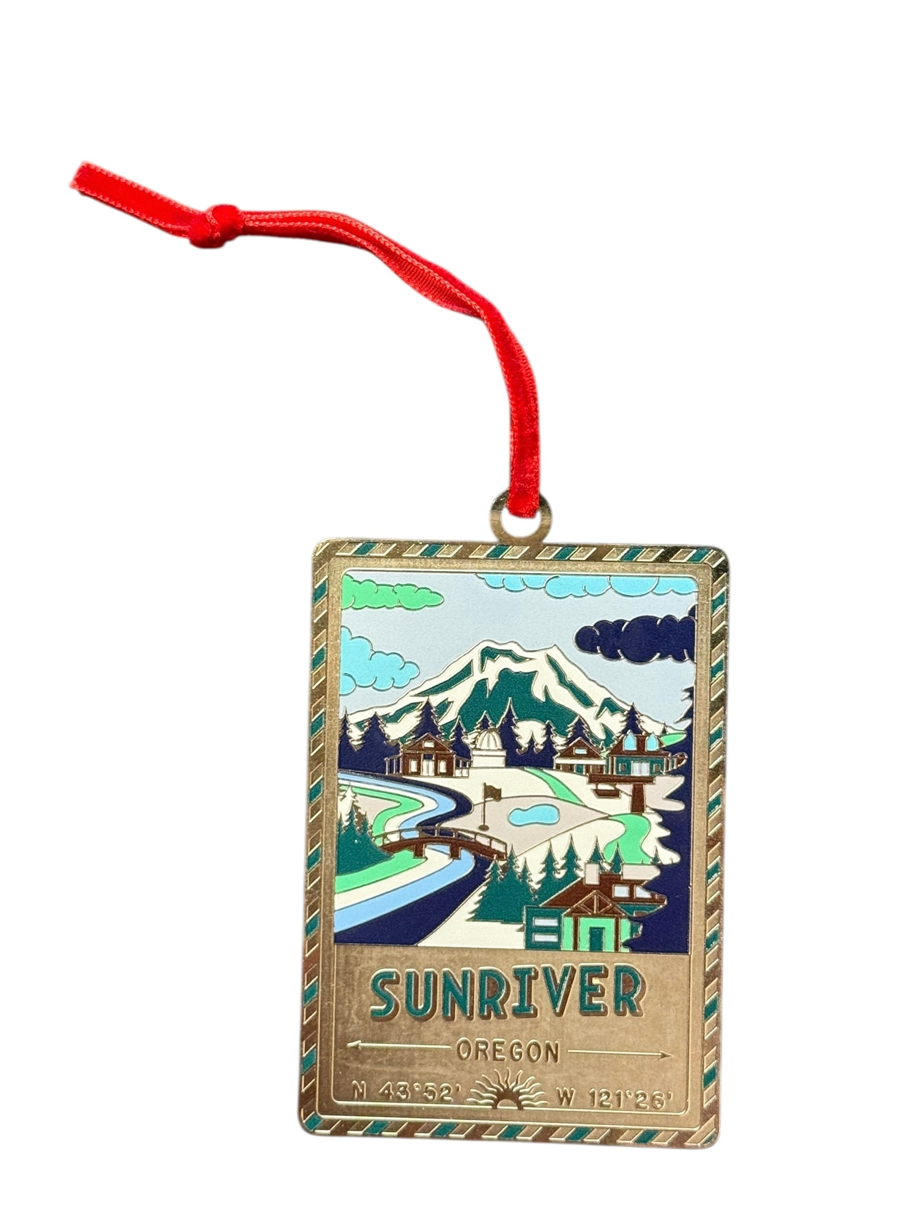 Sunriver Winter - Postcard Ornament – Landmarks Unlimited