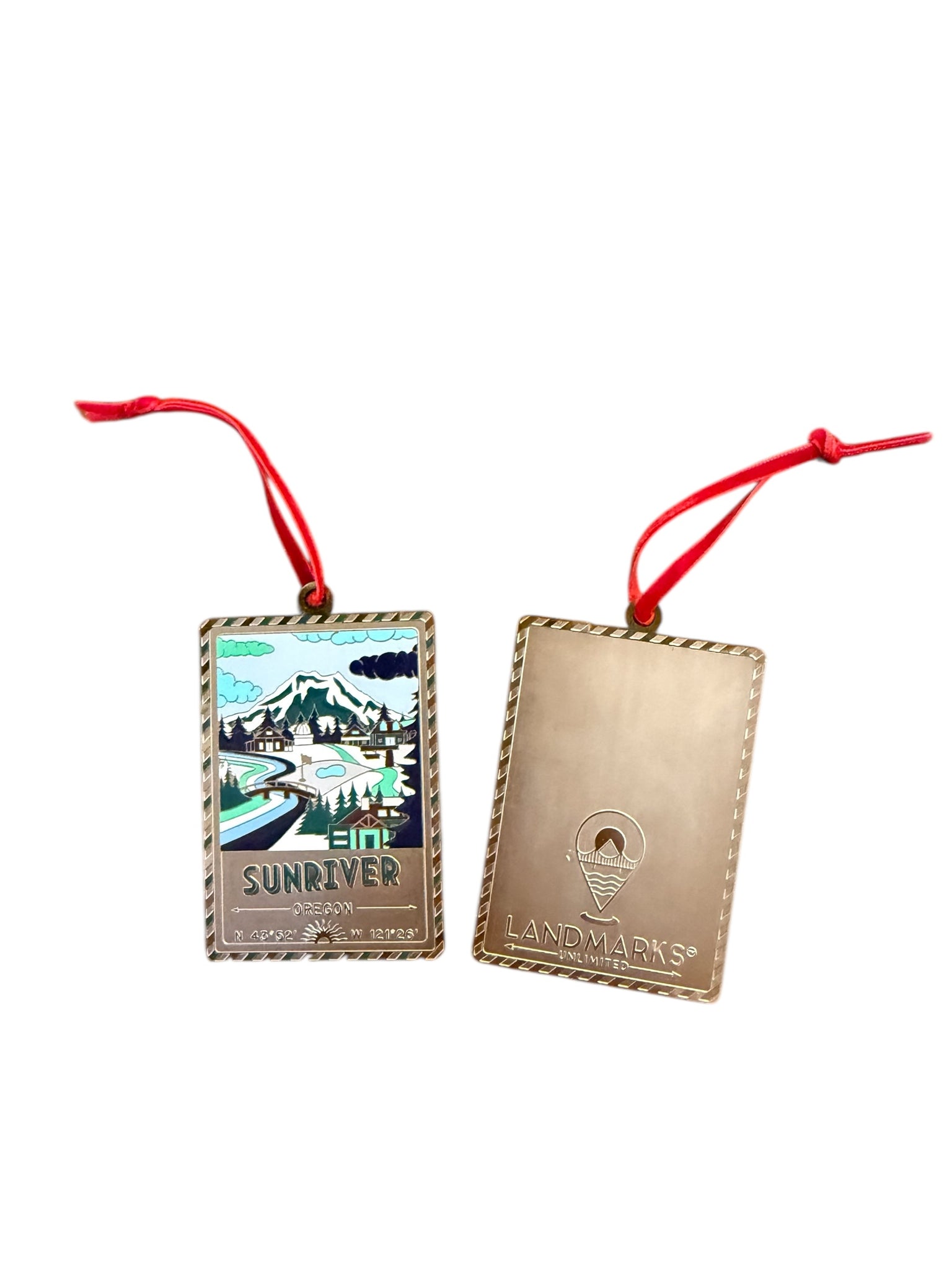 Sunriver Winter - Postcard Ornament – Landmarks Unlimited