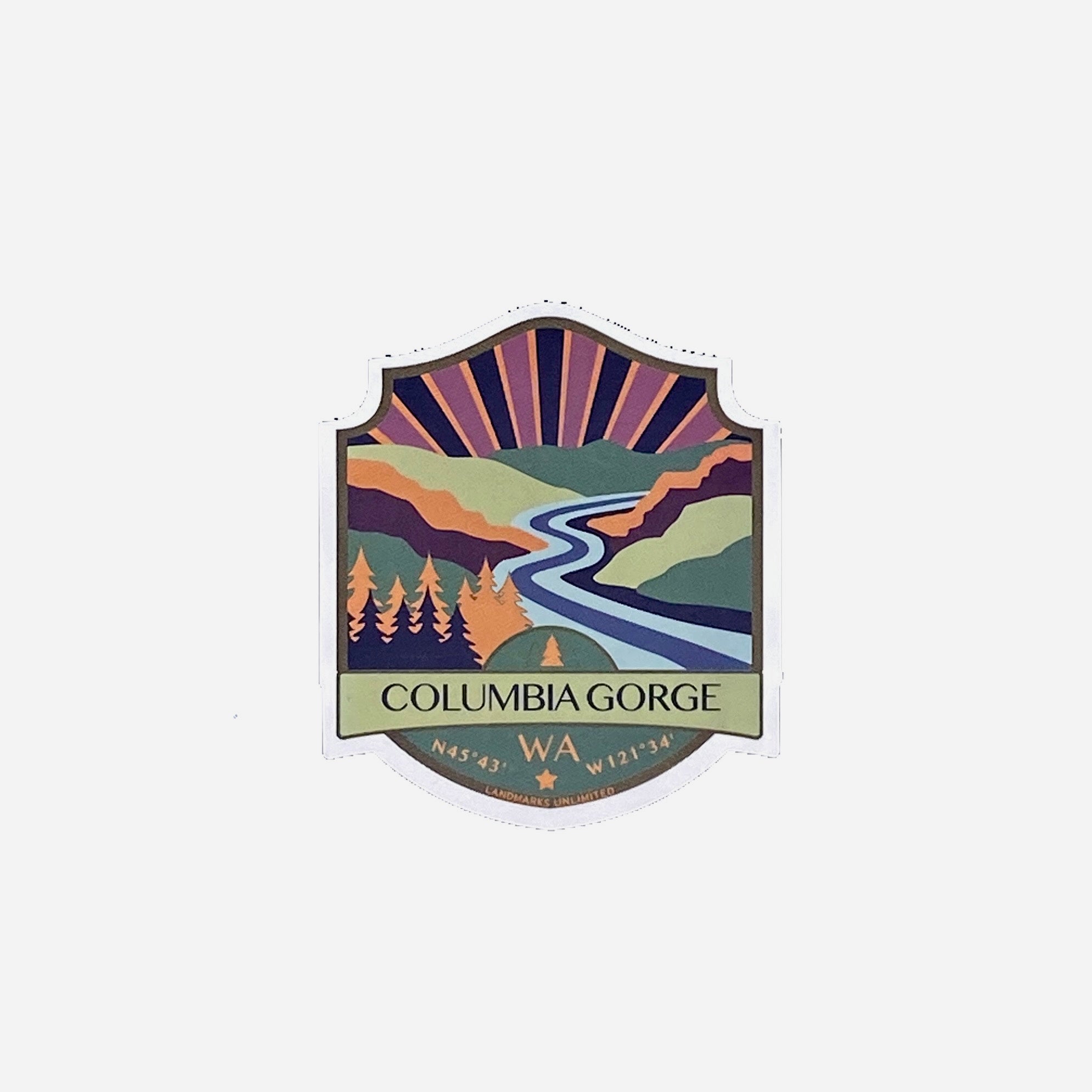Columbia Gorge Washington - 2.5" Vinyl Sticker – Landmarks Unlimited