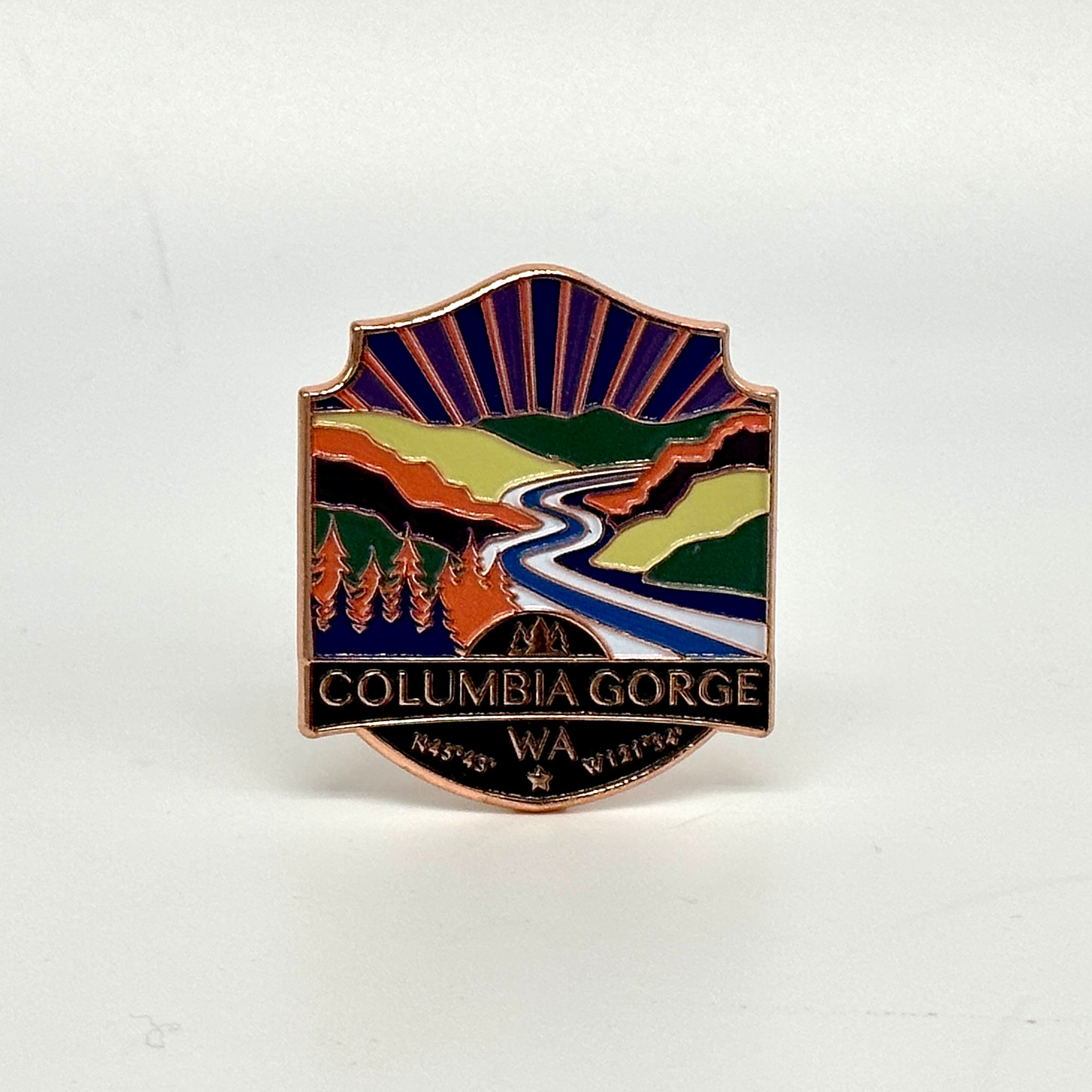 Columbia Gorge Washington - Large Enamel Pin – Landmarks Unlimited