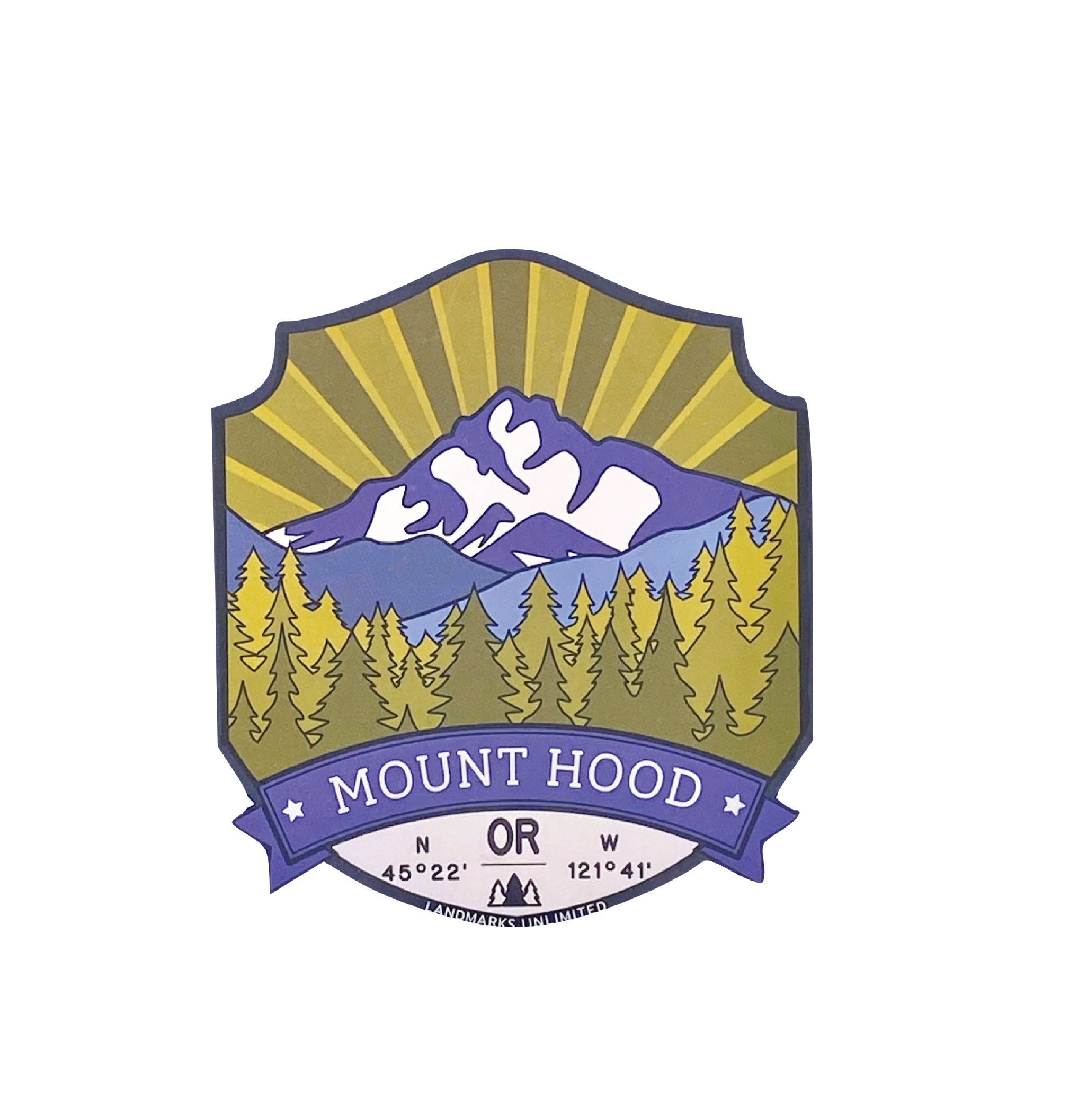 Oregon - Vinyl Sticker - Mount Hood – Landmarks Unlimited