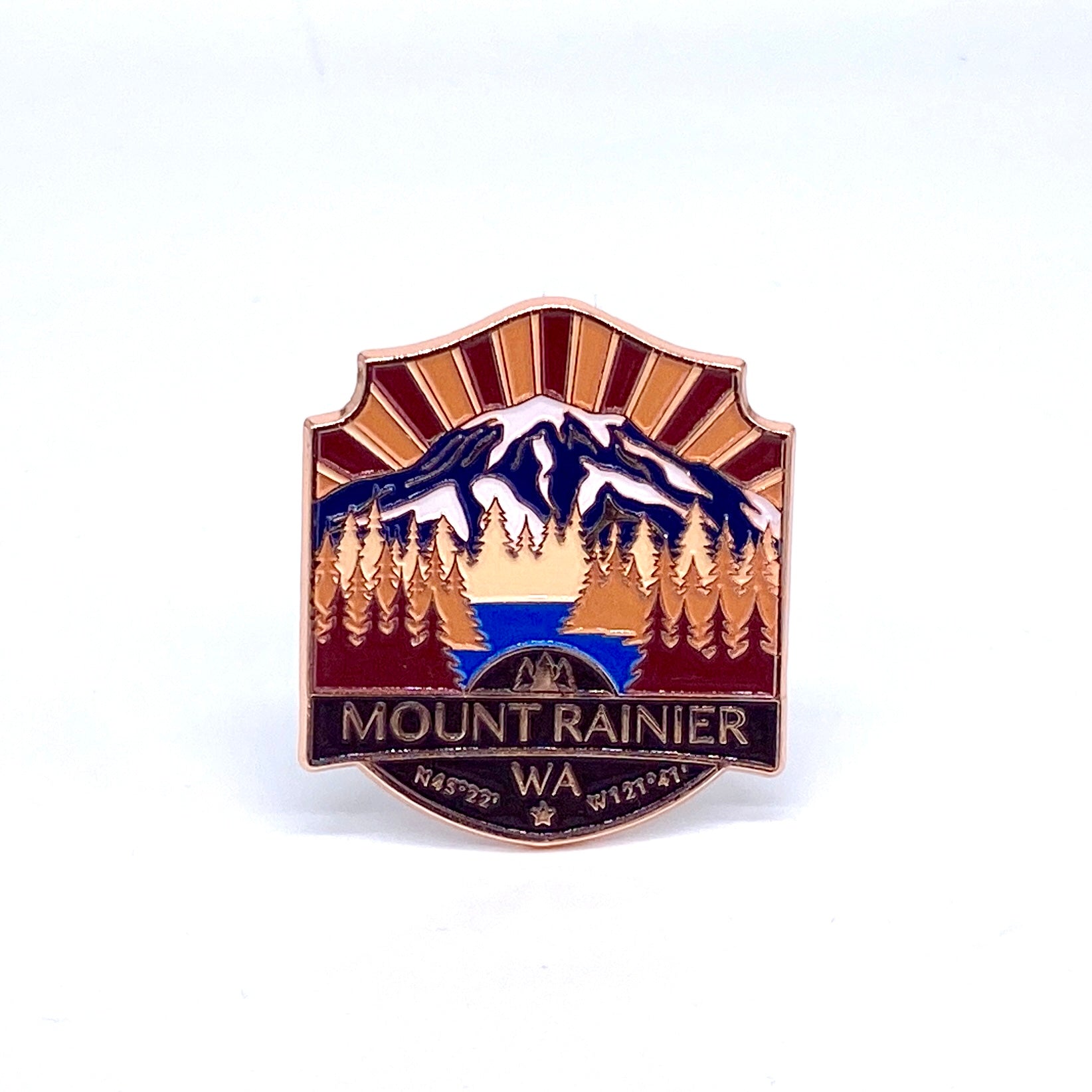 Mount Rainier, Washington - Enamel Magnet – Landmarks Unlimited