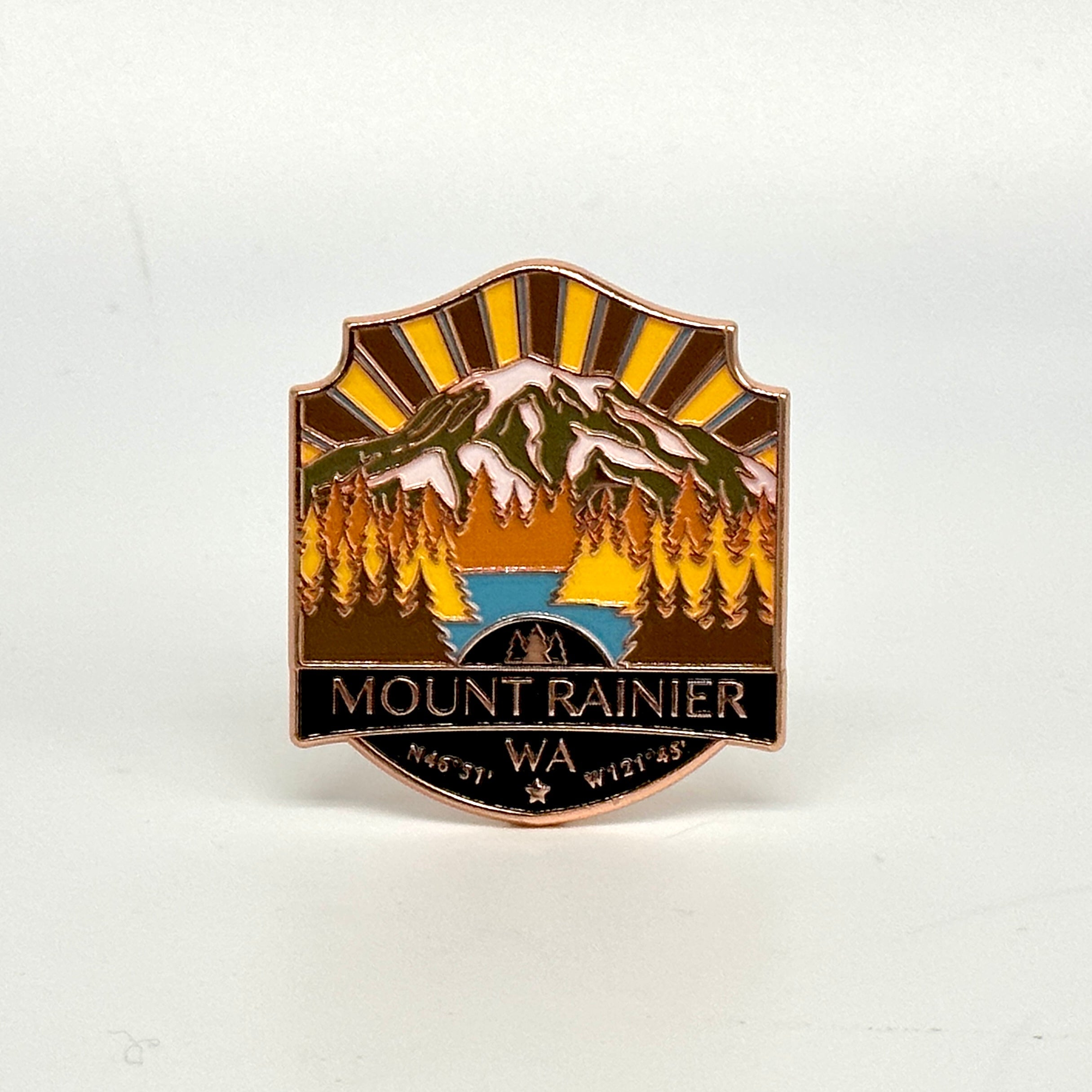 Mount Rainier, Washington - Large Enamel Pin – Landmarks Unlimited