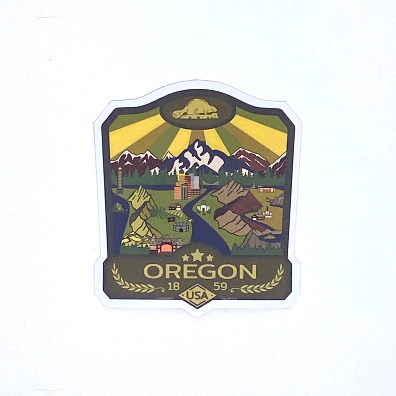 State of Oregon - 2.5" Vinyl Sticker – Landmarks Unlimited