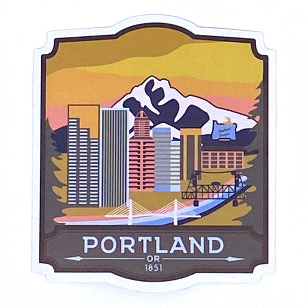 Portland, Oregon - 4" Vinyl Sticker – Landmarks Unlimited
