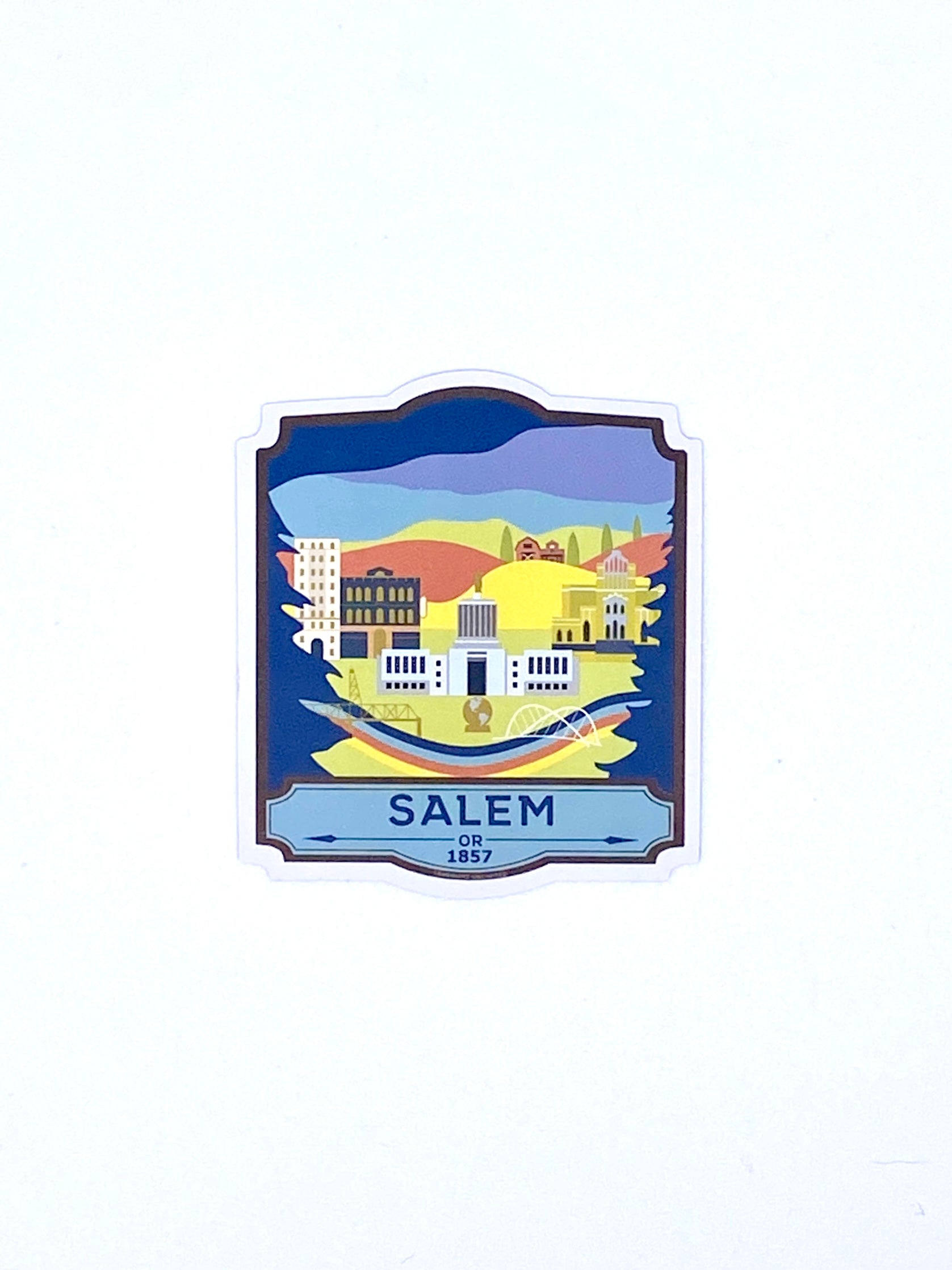 Salem, Oregon - 2.5" Vinyl Sticker – Landmarks Unlimited