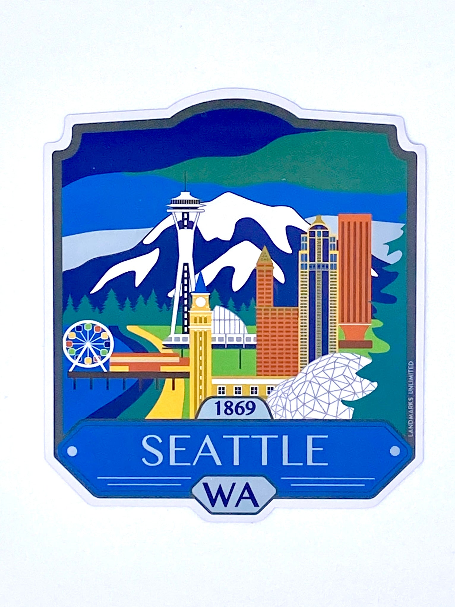 Seattle, Washington - 4" Vinyl Sticker – Landmarks Unlimited