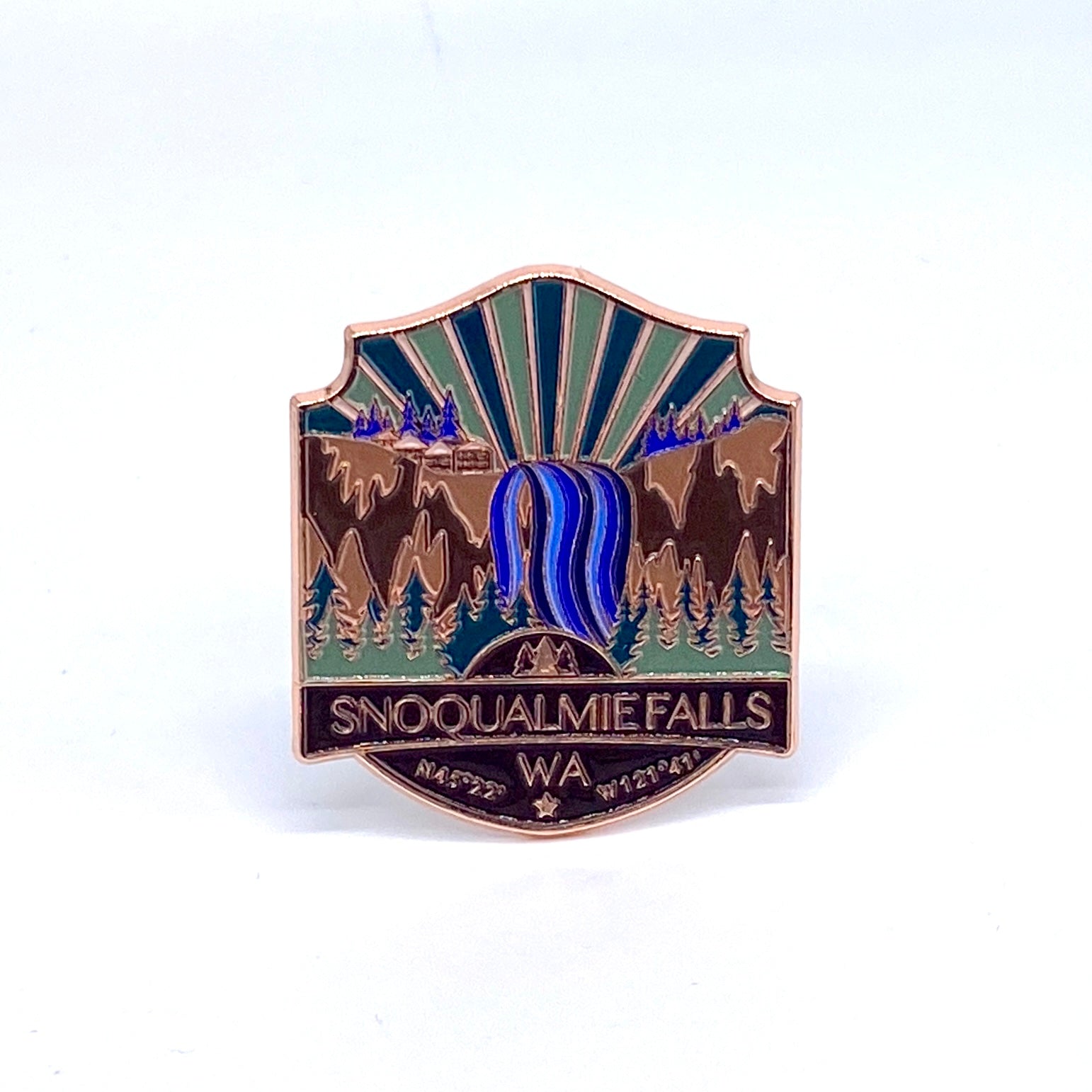 Snoqualmie Falls, Washington - Enamel Magnet – Landmarks Unlimited