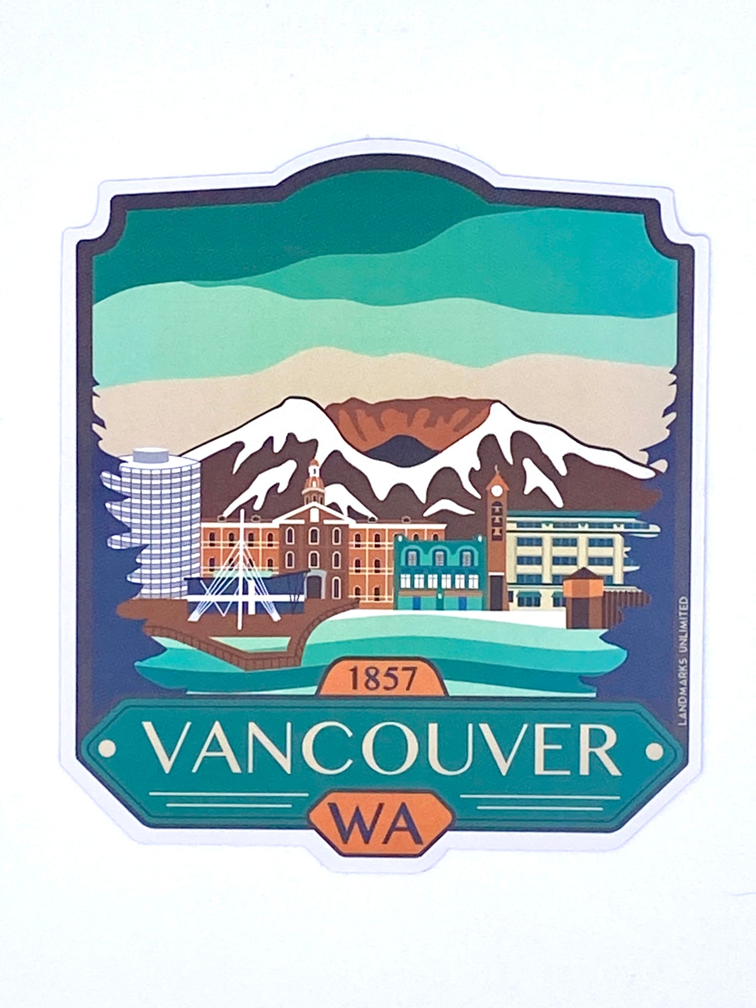 Vancouver, Washington - 4" Vinyl Sticker – Landmarks Unlimited